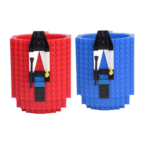 Kids DIY Coffee Brick Cup Brick Puzzle Mug Build-on Building Block Tea ...