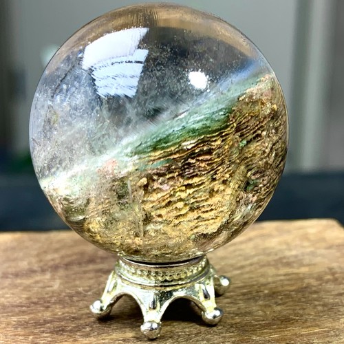 44G Natural Green Ghost Crystal Quartz Ball Crystal Sphere Mineral ...