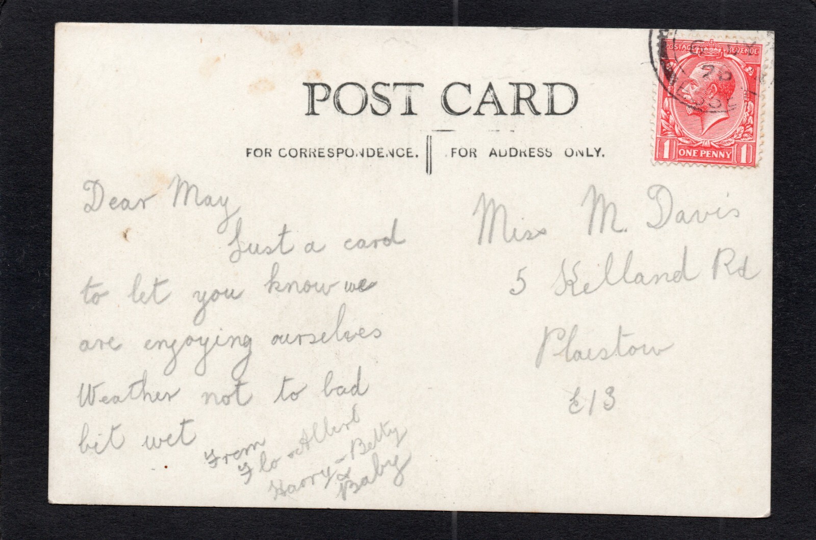 Postcard Wickford nr Basildon Essex the River Crouch posted 1926 RP ...