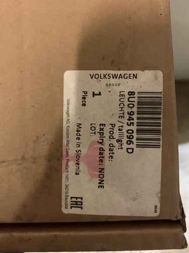 8U0945096D PILOTO ANTINIEBLA TRASERO DERECHO / 8U0945096B PARA AUDI Q3 ...
