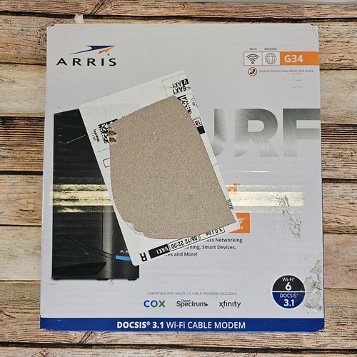 ARRIS Surfboard G34 DOCSIS 3.1 Gigabit Cable Modem & AX3000 Wi-Fi 6 ...