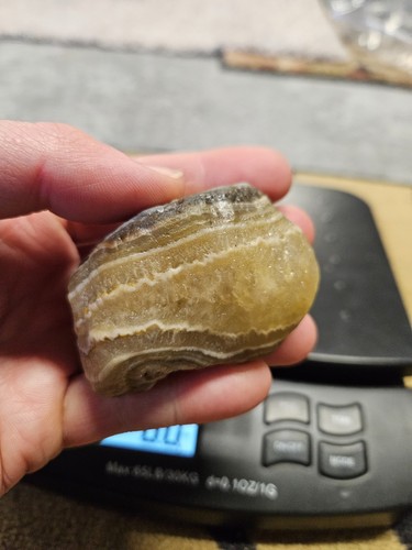 6.5oz Lake Superior Agate, Cream Soda Color, Quartz Center, Oiled And ...