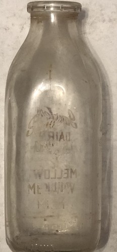 Vintage Sanders Dairy Mellow Milk One Quart Milk Bottle | eBay