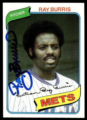 1980 Topps Baseball Ray Burris Auto New York Mets #364 Signed | eBay