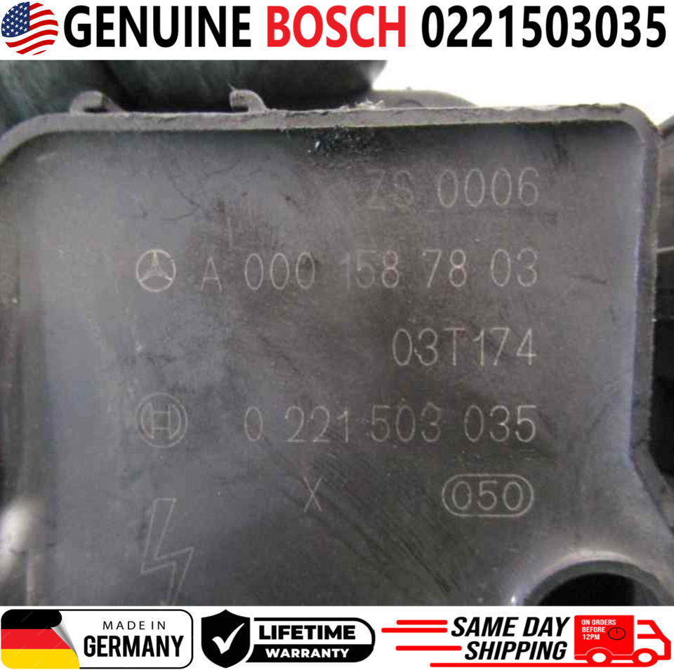 GENUINE BOSCH Ignition Coil For 1998-2011 Mercedes-Benz A0001587803 ...