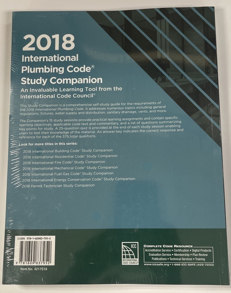 2018 International Plumbing Code Study Companion by Icc (Trade Paperback) 9781609837952| eBay