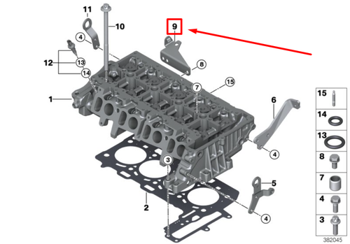 Support de culasse de moteur BMW X1 F48 11658513637 8513637 NOUVEAU V ...