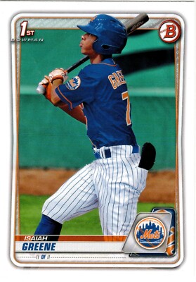 Isaiah Greene New York Mets 2020 Bowman Draft 1st Bowman | eBay