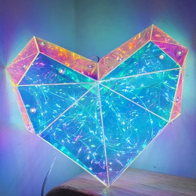 23cm Love heart Gift Lamp Colorful Sparkling Romantic Surprise LED | eBay
