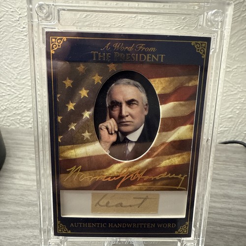 2025 POTUS A WORD FROM THE PRESIDENT WARREN HARDING AUTHENTIC ...