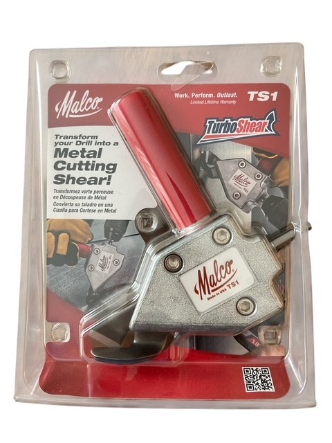 Malco TS1 Turbo Shear 20 Gauge Capacity Sheet Metal Cutting + 9" Hand ...