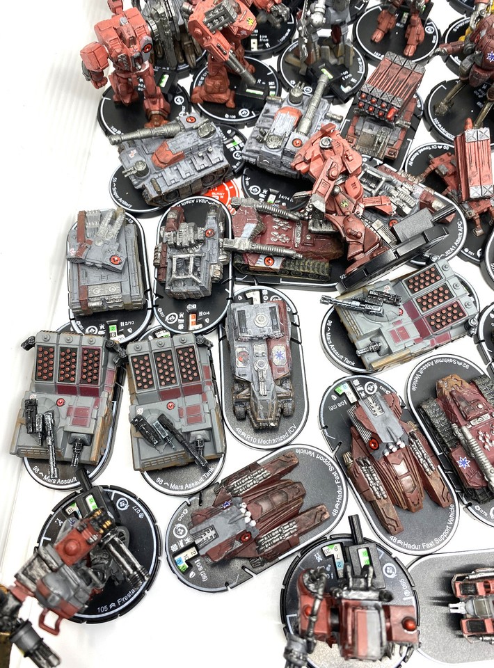 Mechwarrior Large Lot of Dragon's Fury Faction Vehicle Infantry Mech ...