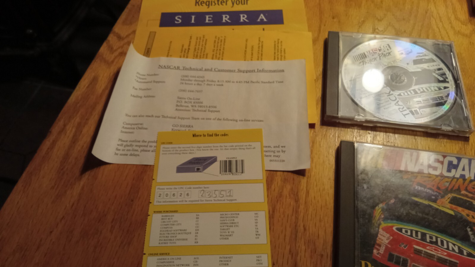 Vintage Papyrus Nascar Racing MS DOS 5.0+ CD ROM-1996-Sierra Big Box ...