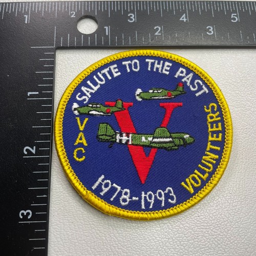 VTG 1978-1993 VALIANT AIR COMMAND Museum VOLUNTEERS Patch airplane ...