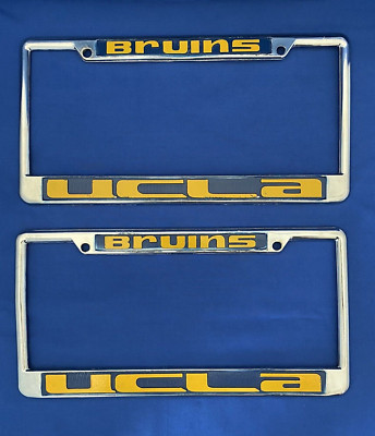 Vintage UCLA BRUINS Car License Plate Frame Holder Metal Raised ...