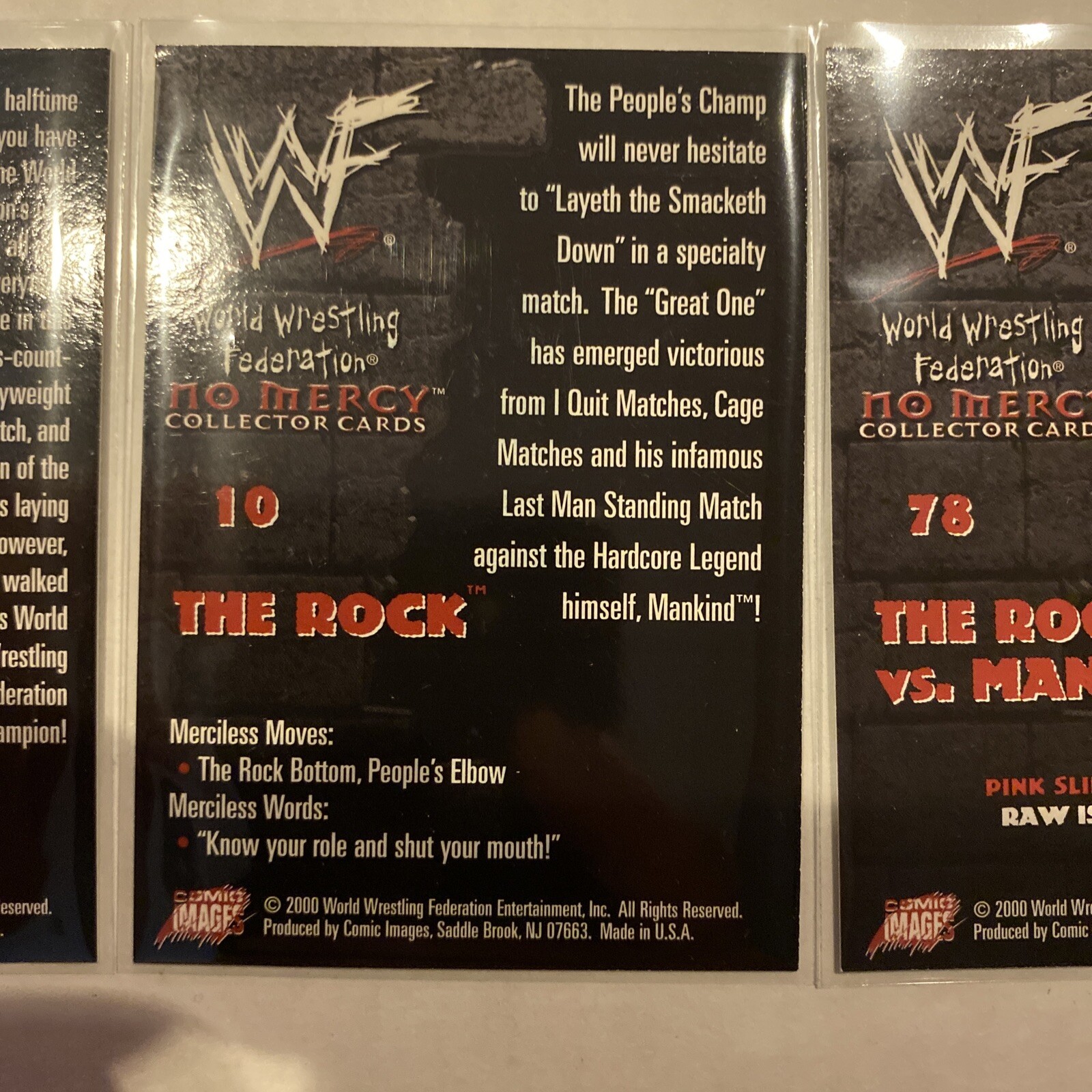 2000 wwf comic images the rock cards lot | eBay