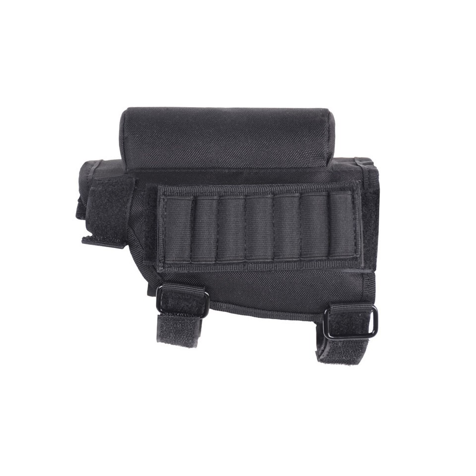 Tactical Rifle Butt Stock Cheek Rest Pad Left/Right Hand Ammo Carrier ...