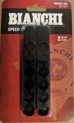Bianchi Speed Strips Loader .44 / .45 - Set of 2 each holds 6 Rounds ...