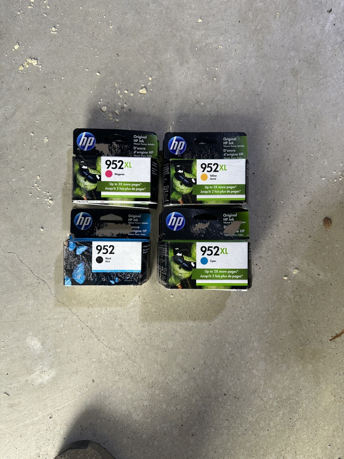 8-PACK HP GENUINE 952XL BLACK & 952 COLOR INK (RETAIL BOX) OFFICEJET ...