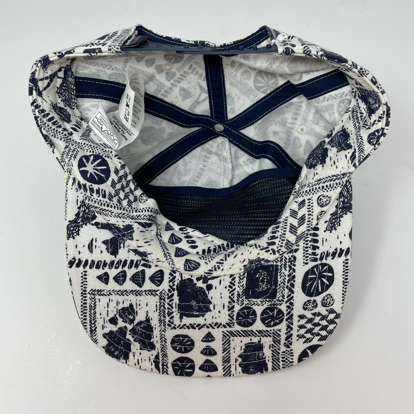 Patagonia "Pataloha" Beach "Opihi Man" Blue & White Hawaiian Snapback ...