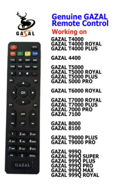 Gazal Receiver Remote Control Genuine working on 4000, 7000, 7100, 8000 ...