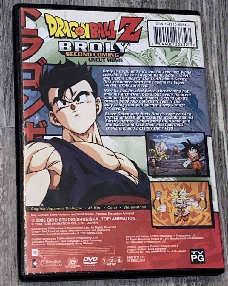 Dragon Ball Z: The Movie - Broly: Second Coming (DVD, 2005, Uncut) | eBay