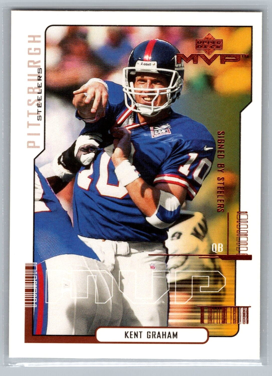 2000 UPPER DECK MVP CARD # 137 Kent Graham - Pittsburgh Steelers | eBay