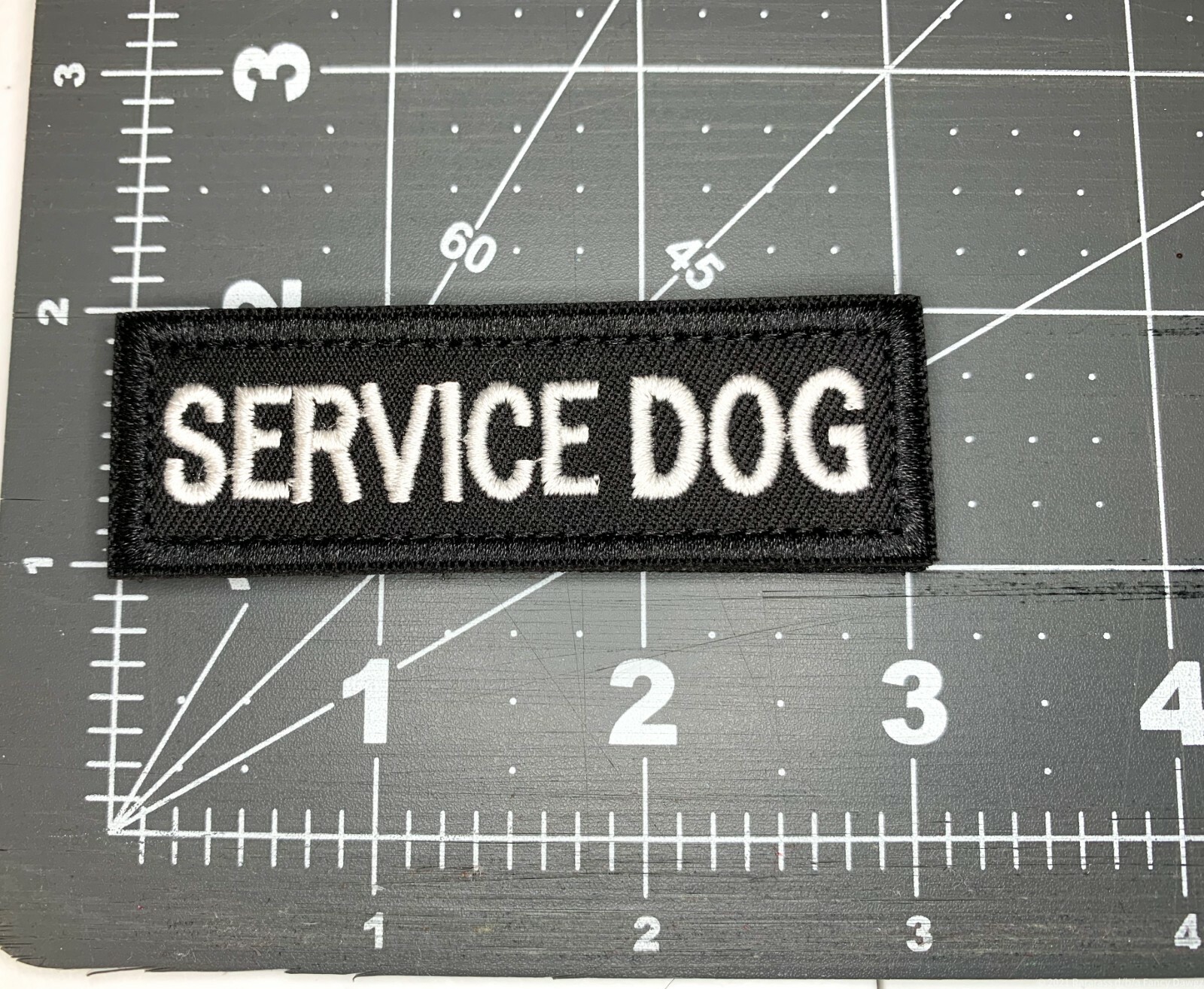 Service Dog Patch 1" x 3" small sew on hook and loop-One each service ...
