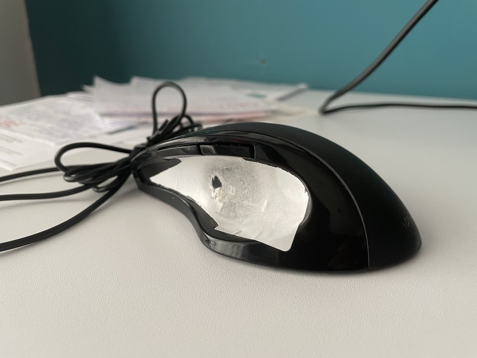 Advent AMWLC19 Optical Mouse Black Wired USB-C Scroll Wheel 3-Button ...