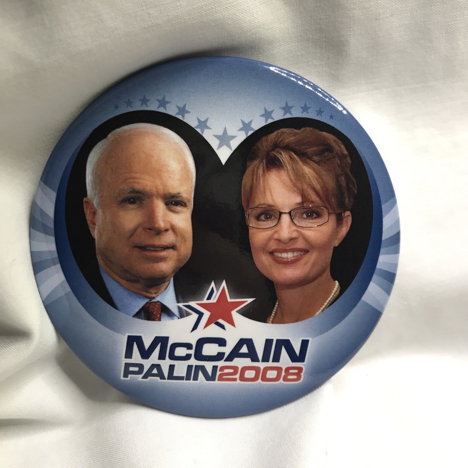 2008 John McCain Sarah Palin Presidential Campaign Button Pin Lot ~ 3 ...