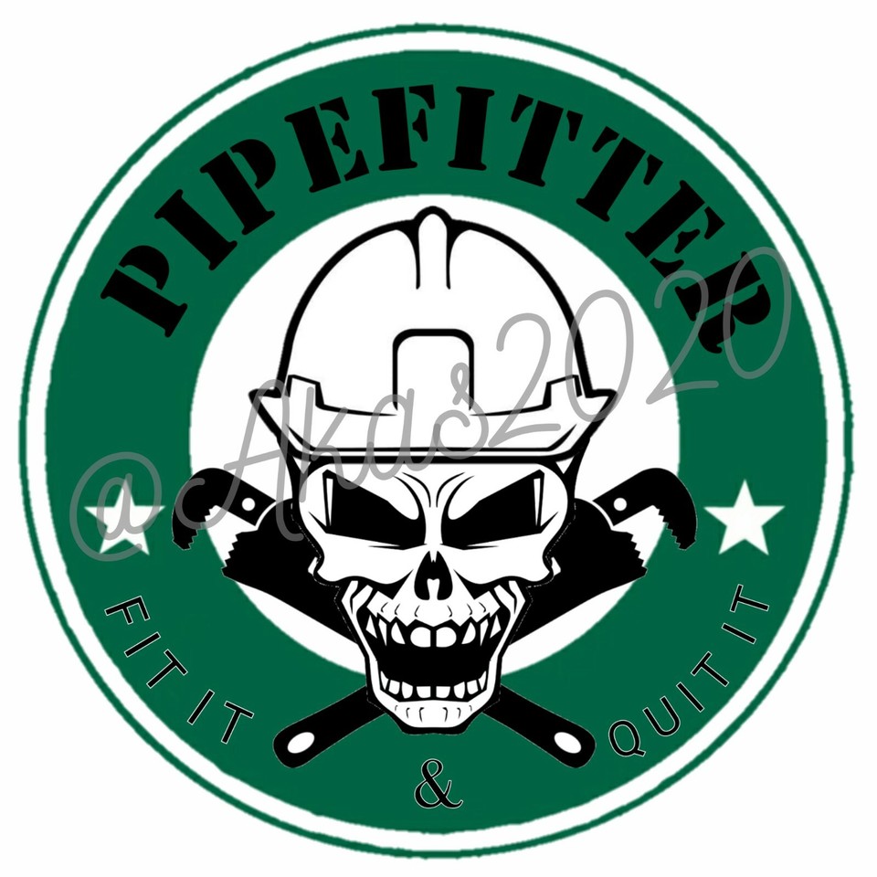 2020 Pipefitter Hard Hat Sticker Funny Fit And Quit Skull | eBay