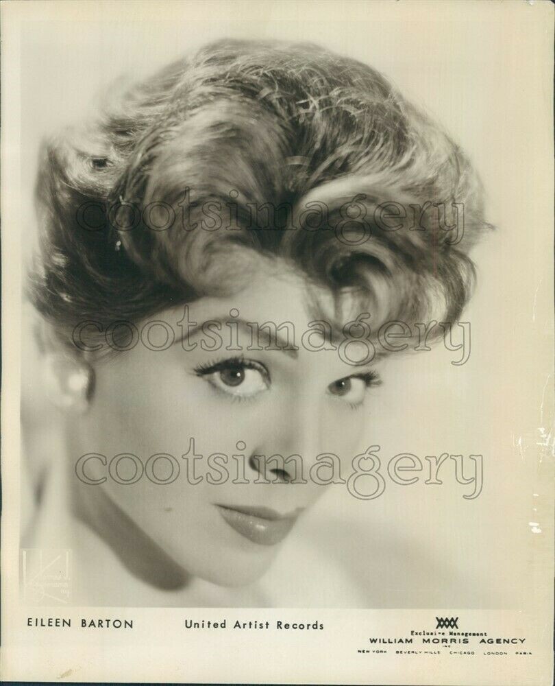Press Photo Lovely Singer Eileen Barton Head Shot | eBay
