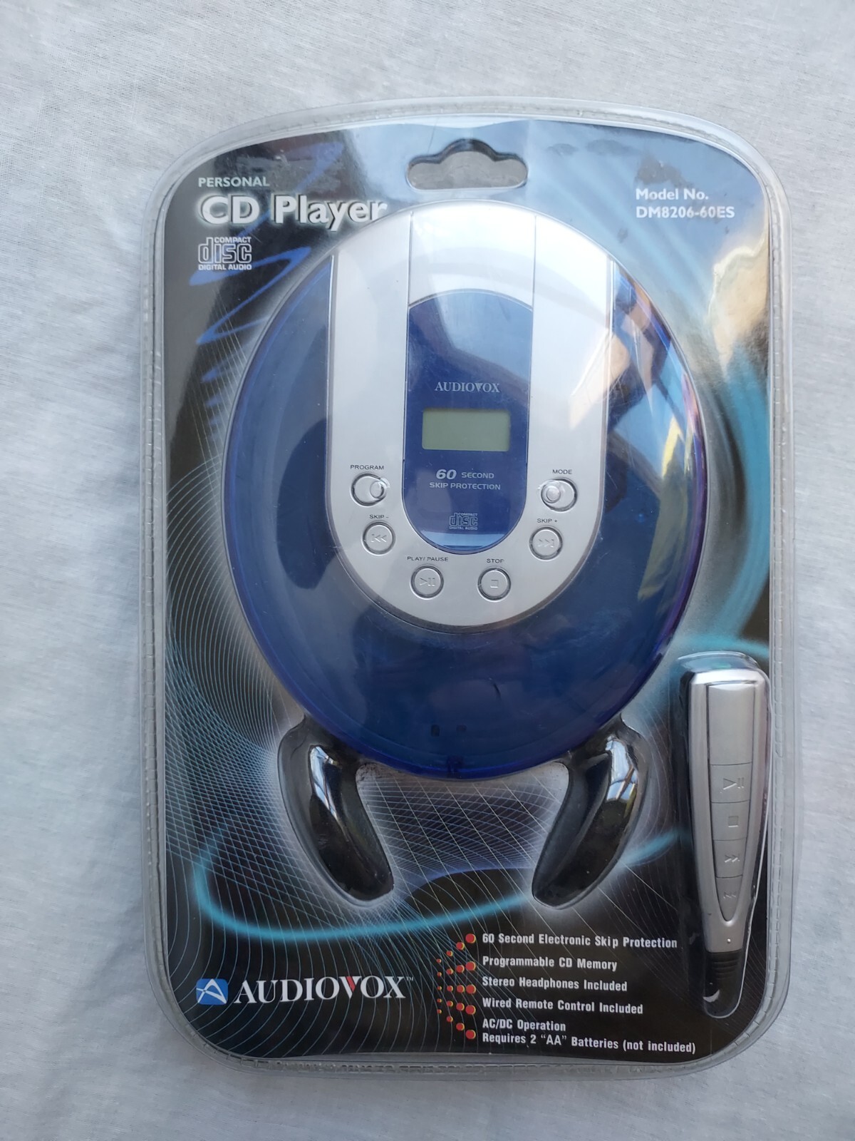 AUDIOVOX Personal CD Player Model No. DM8206-60ES NEW | eBay