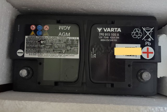 VARTA Diesel Battery Start Stop 12v 75ah 800a 7P0915105A for sale ...