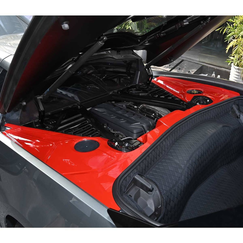 Gloss Red Engine Bay Panel Cover Factory Style For Corvette C8 2020 ...