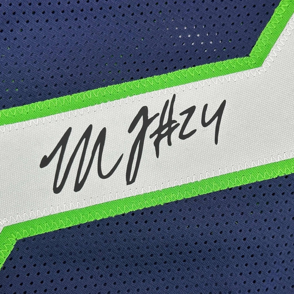 Facsimile Autographed Marshawn Lynch Seattle Blue Reprint Jersey Size ...