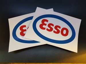 2 x Classic Esso Stickers Race & Rally Car Stickers. | eBay
