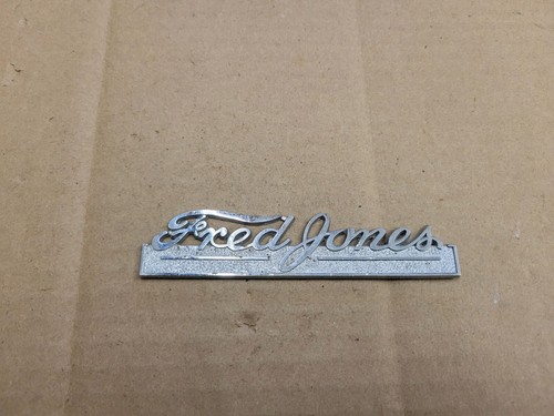 Fred Jones Ford Oklahoma City OK Metal Car Dealership Emblem Badge Logo ...