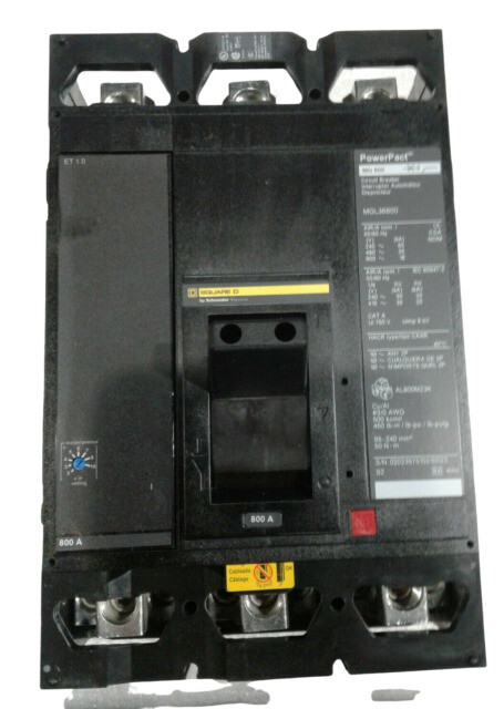 Square D MGL36800 Electric Molded Case Circuit Breaker 600V - Black for ...