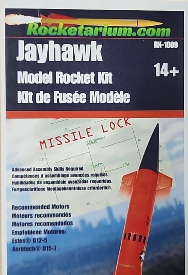 Rocketarium Jayhawk #1009 New Flying Model Rocket Kit Free Shipping! No ...
