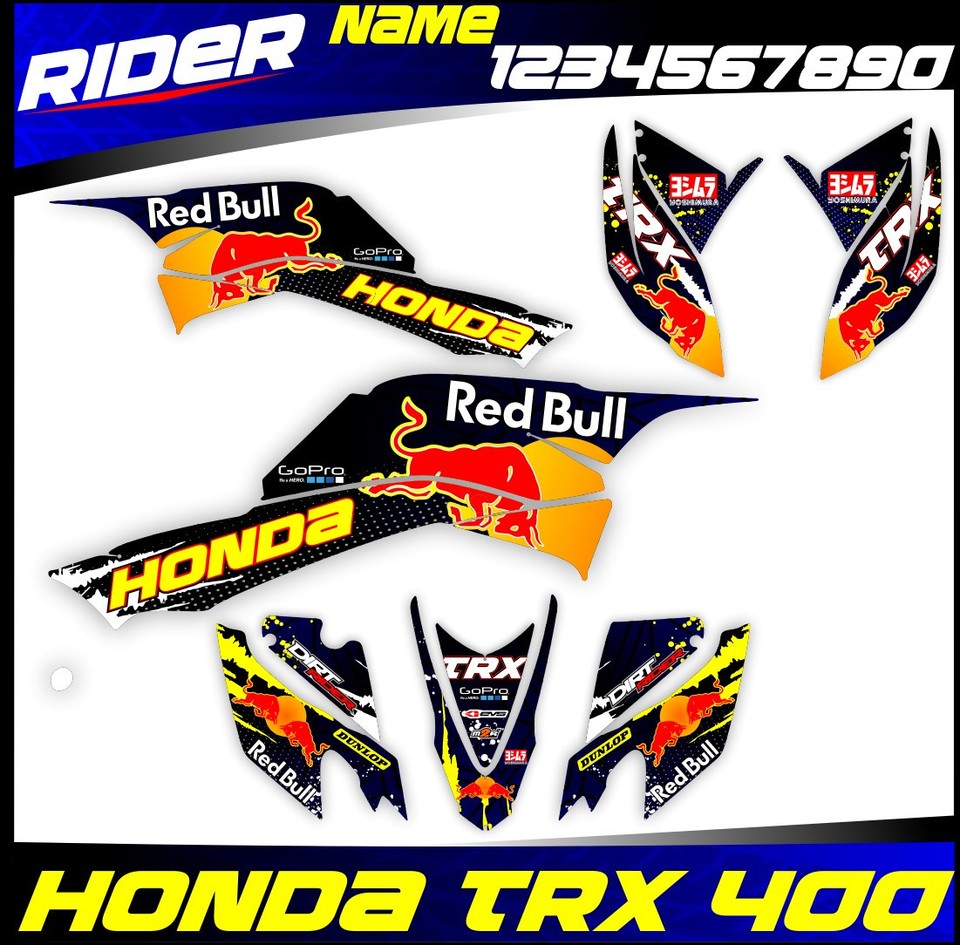 Honda Trx 400 Ex decals graphics kit stickers | eBay