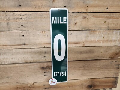 MILE MARKER 0 KEY WEST HWY 1 new aluminum sign, Florida keys, conch ...