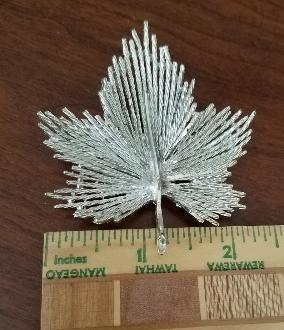 Maple Leaf Brooch Earring Set Handcrafted Silver | eBay