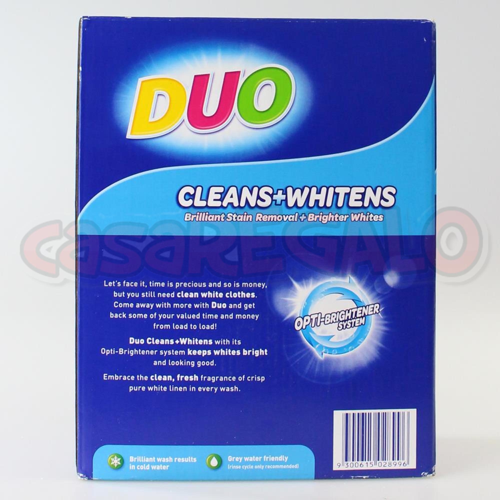 DUO LAUNDRY POWDER FRONT TOP LOADER CLEANS+WHITENS OPTI BRIGHTENER ...
