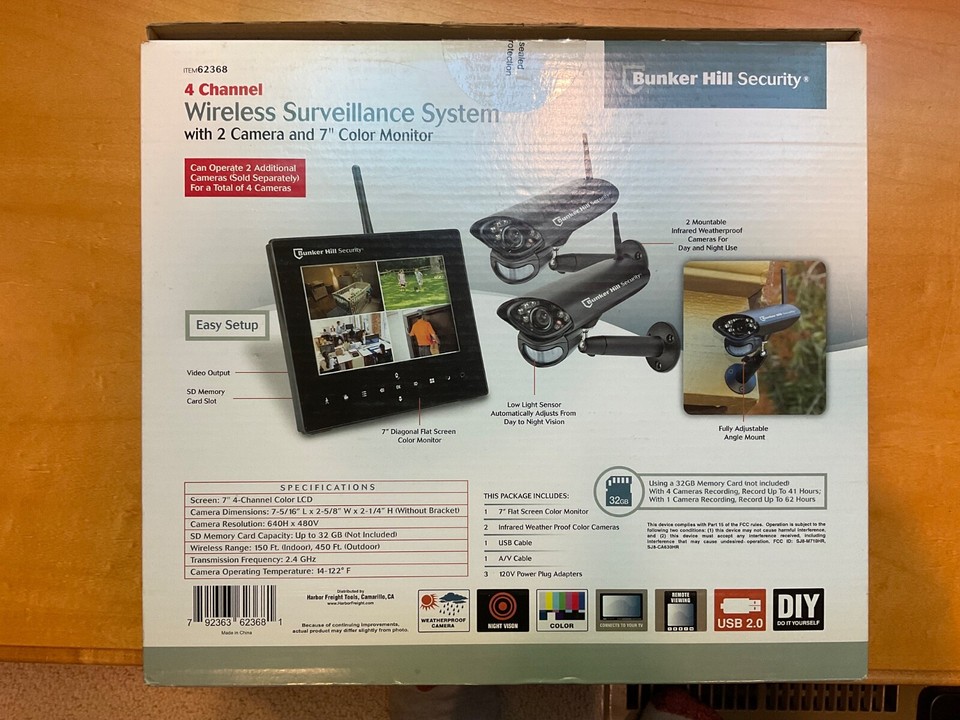 Bunker Hill Security Camera System 62368 (2 Cameras) | eBay