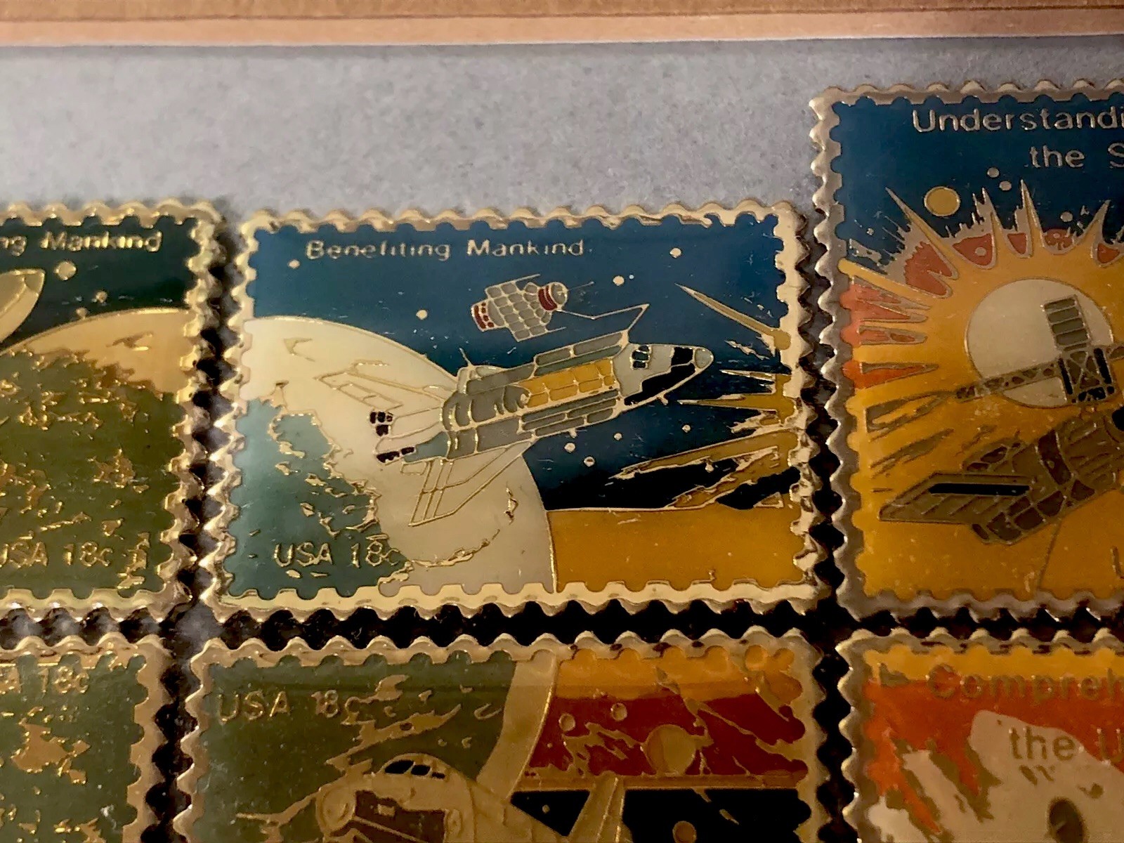 U.S. SPACE Exploration-NASA-SET of U.S. POSTAGE METAL STAMPS - MINT ...