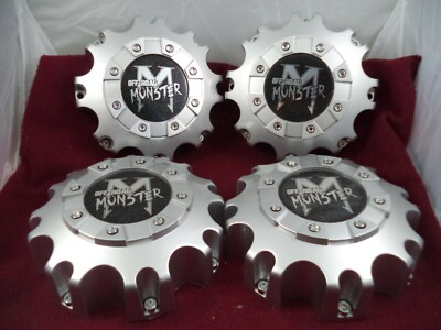 Monster Wheels Silver Custom Wheel Center Cap #C-783B-2 (4 CAPS) | eBay