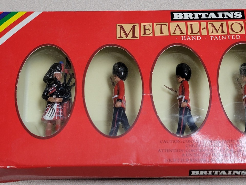 Vintage 1982 Britain Metal-Models 7238 Scots Guards Piper & 5 Marching ...