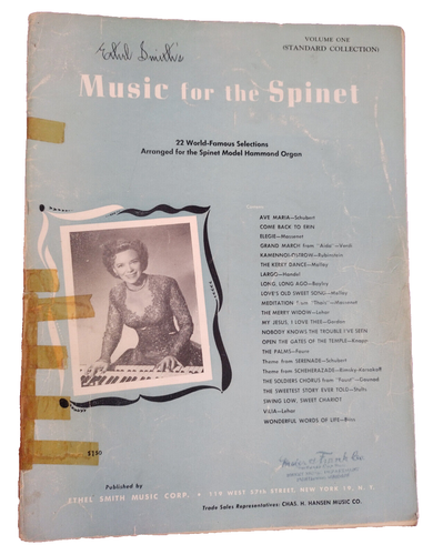 Ethel Smith Music for the Spinet Vol 1 VTG 1950 Hammond Organ Song Book ...