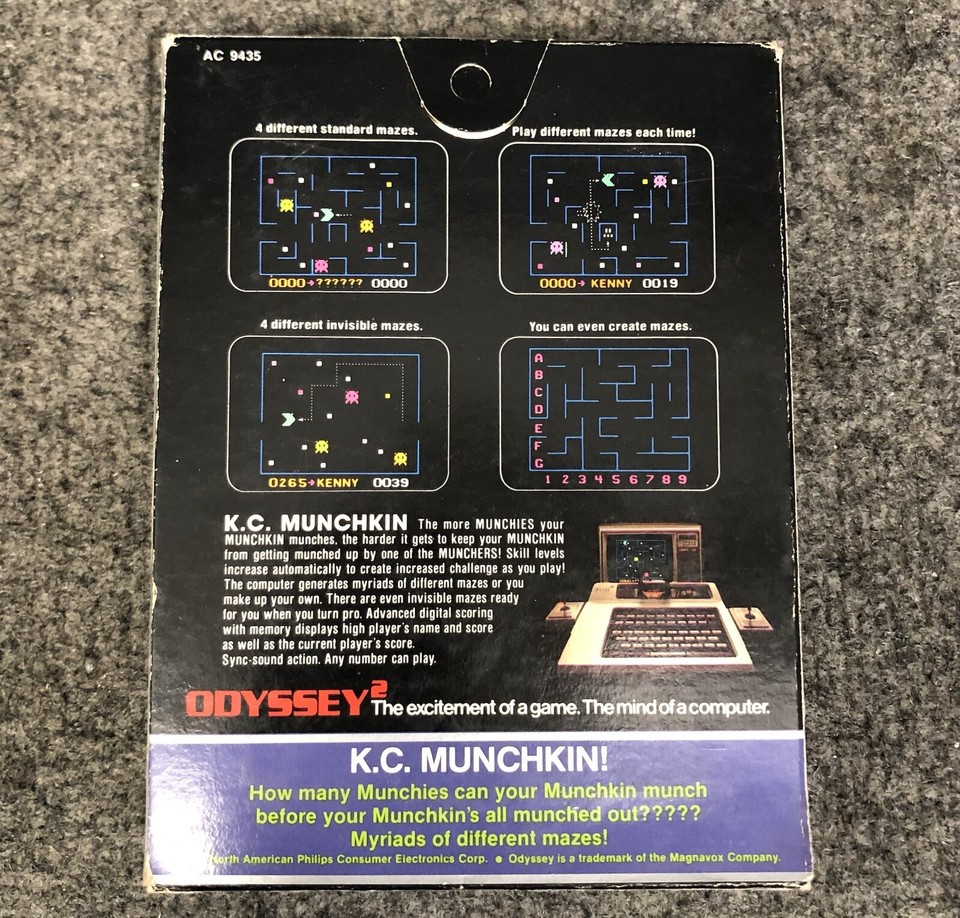 Magnavox Odyssey 2 K.C. Munchkin! W/Box & Manual Vintage Video Game | eBay